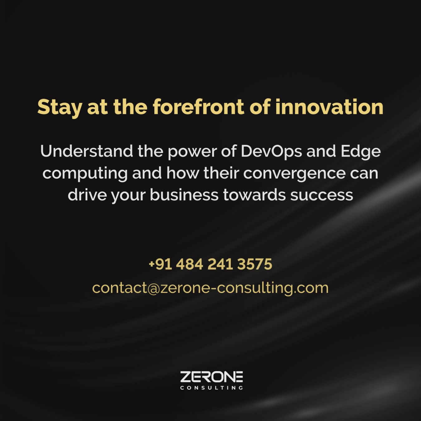 DevOps and Edge Computing - Zerone Consulting (PDF) - Connect 4 Techs DevOps and Edge Computing - Zerone Consulting (PDF) - Connect 4 Techs