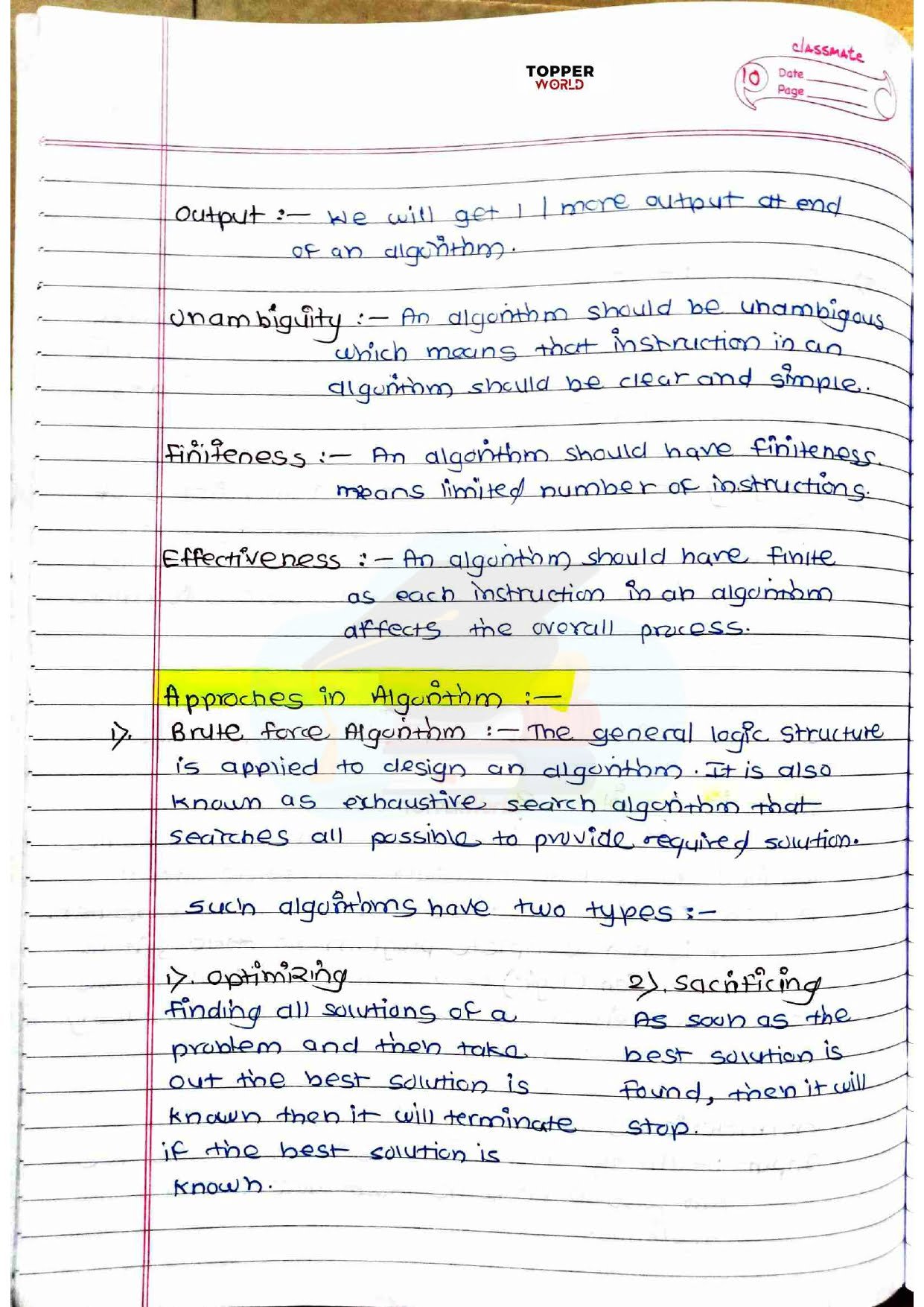 DSA Handwritten Notes PDF - Connect 4 Techs