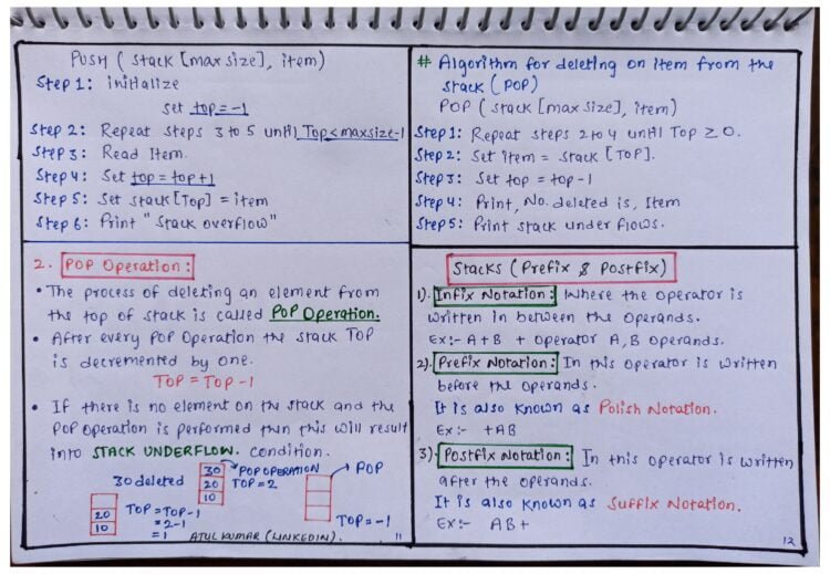 Data Structures Handwritten Notes PDF - Connect 4 Techs