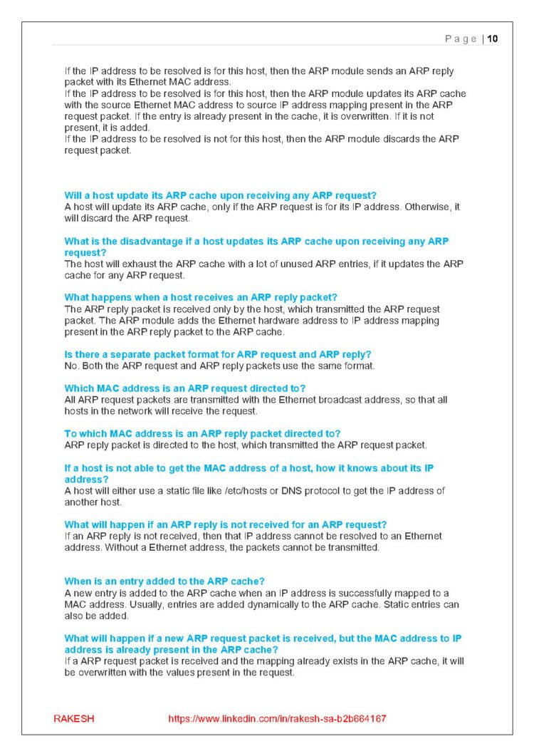 ARP (Address Resolution Protocol) Guide PDF