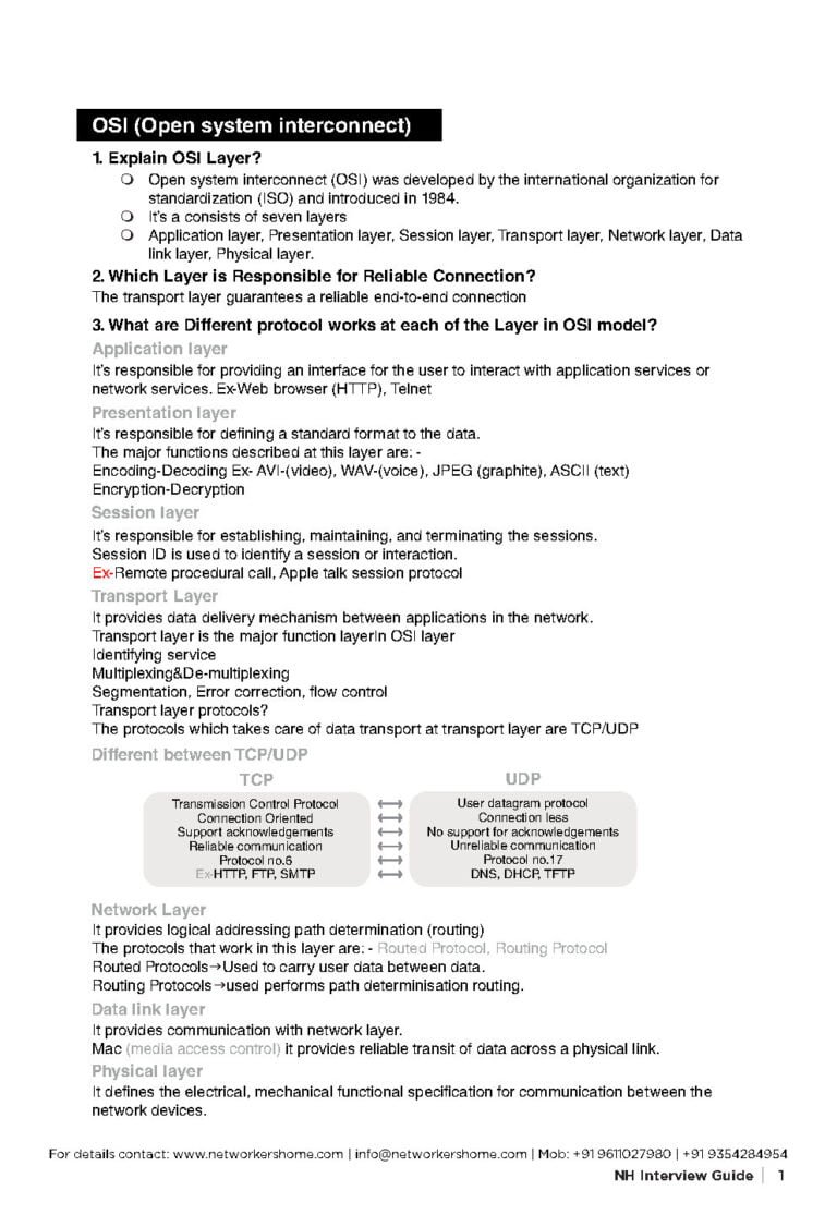 Network Engineer Interview Questions PDF: A Comprehensive Guide ...