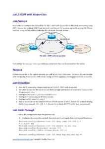 OSPF Advanced Lab Exercise for CCNA and CCNP PDF