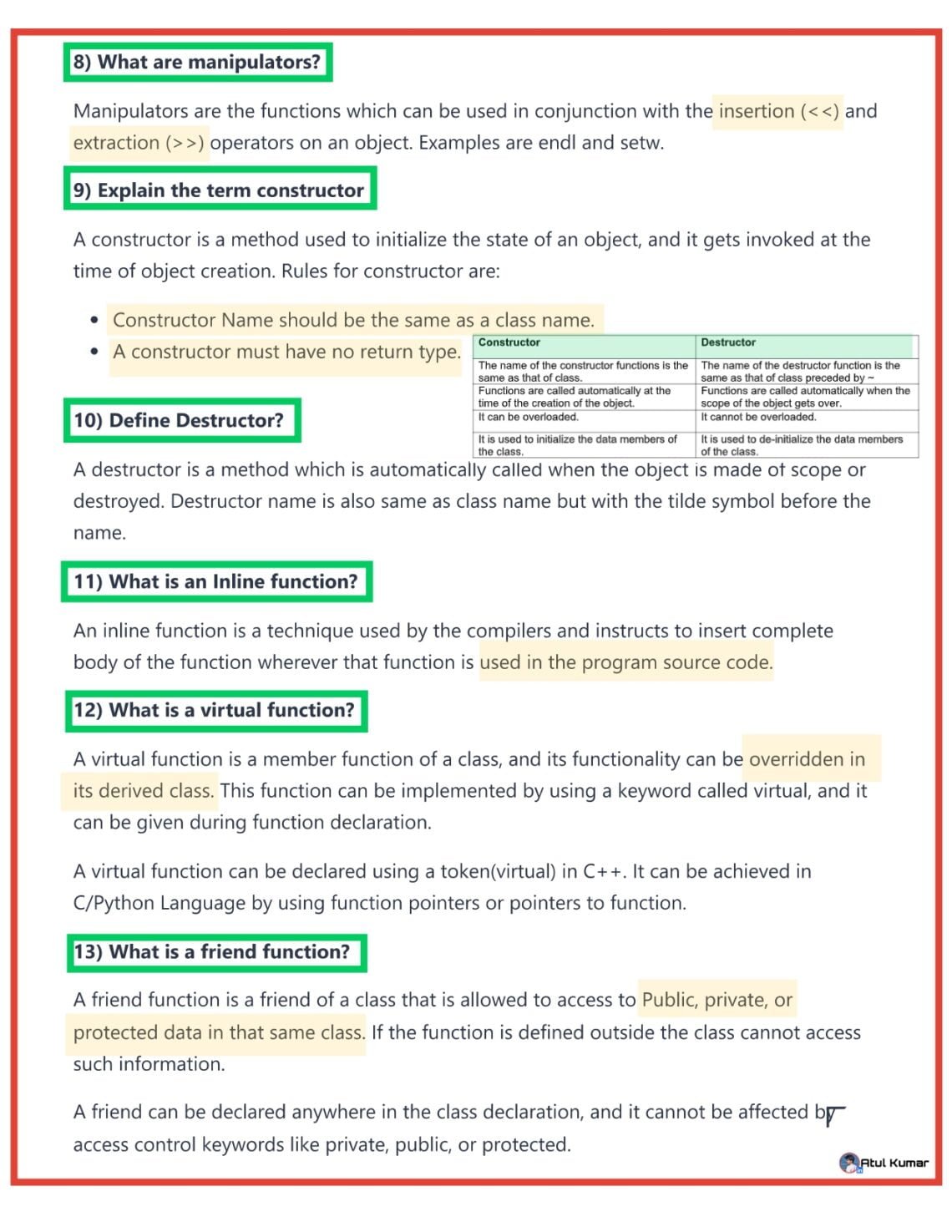 The Ultimate Guide to OOPS Interview Questions - Connect 4 Techs