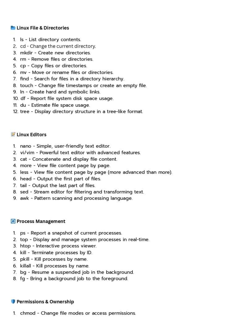 Basic Linux Commands for DevOps PDF