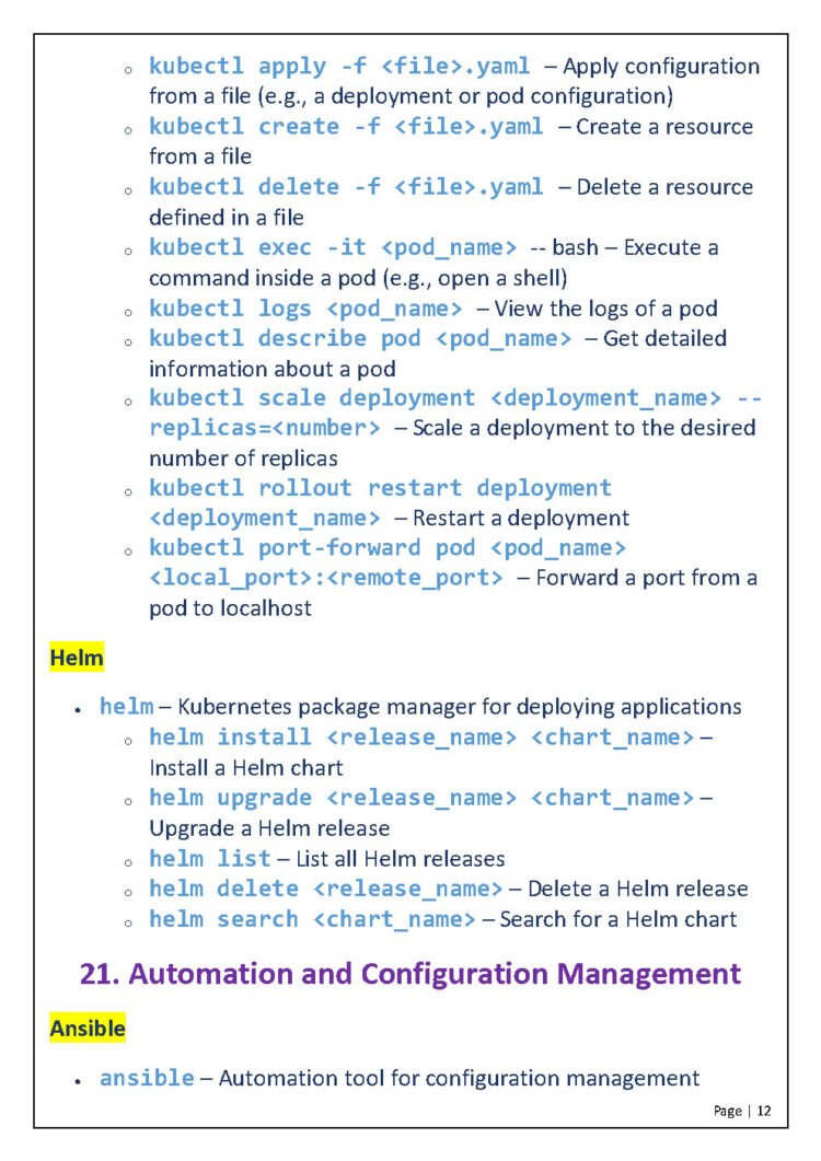 Mastering Linux Essential Commands for DevOps PDF - Connect 4 Techs